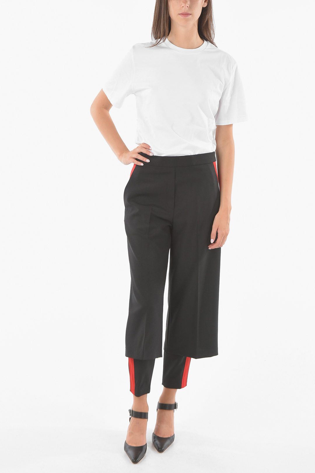 Neil Barrett Double Pants TRAVEL HYBRID With Contrasting Bands Detail ...