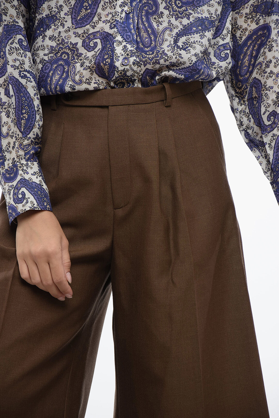 Gucci Double-pleated Wool Blend Gauchos Pants women - Glamood Outlet