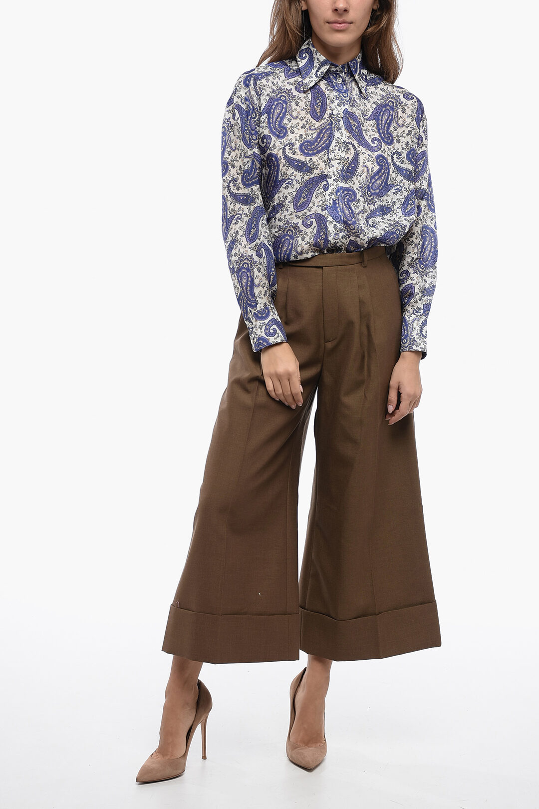Gucci Double-pleated Wool Blend Gauchos Pants women - Glamood Outlet