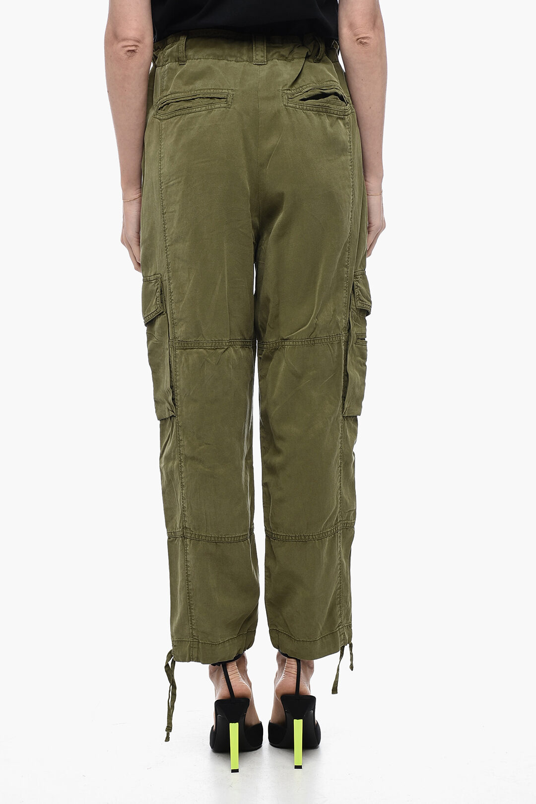 Polo Ralph Lauren Drawstringed Waist Cargo pants women - Glamood Outlet