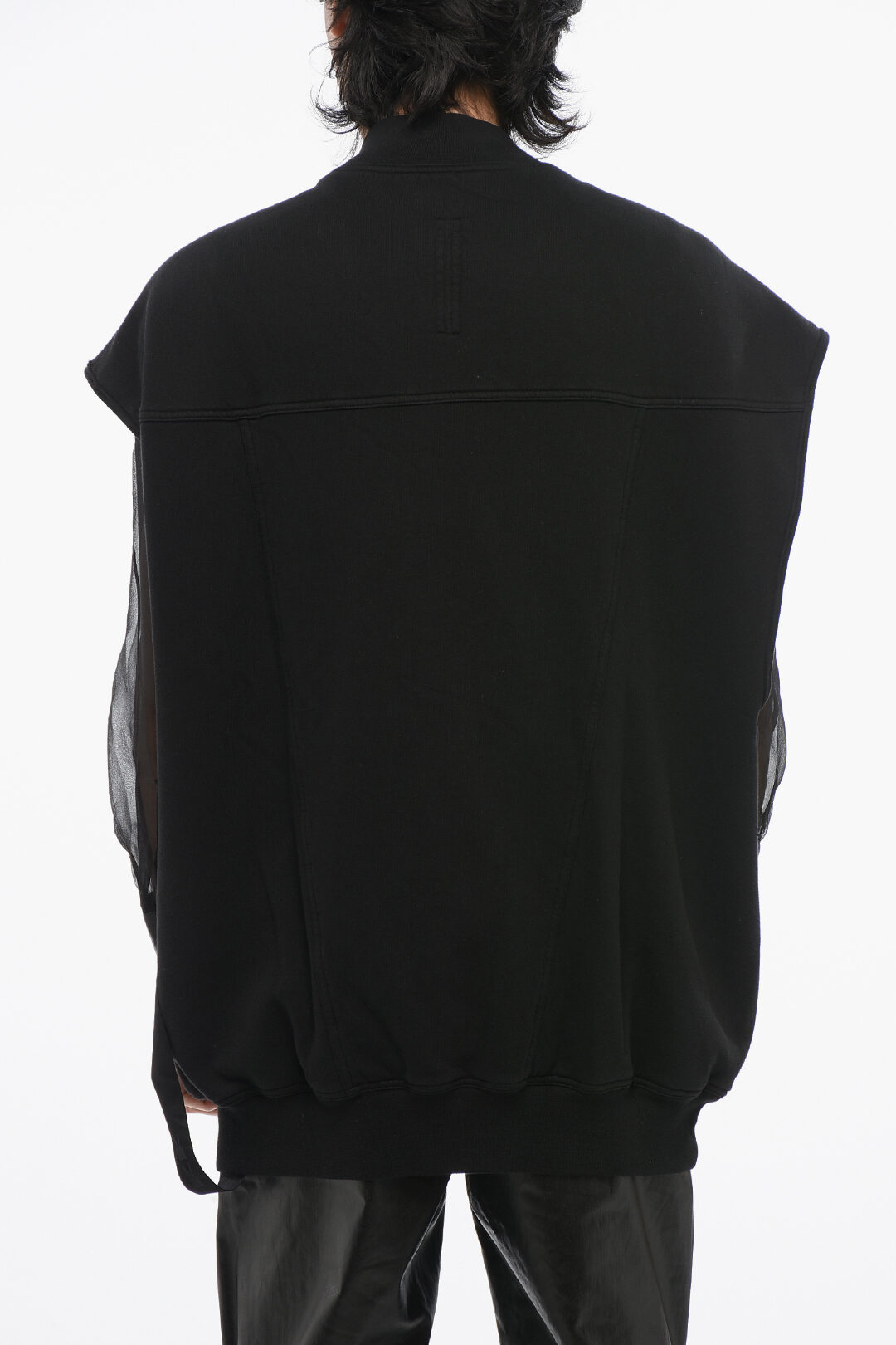 Rick Owens DRKSHDW Zip-up Jersey Vest with Oversized Design men ...
