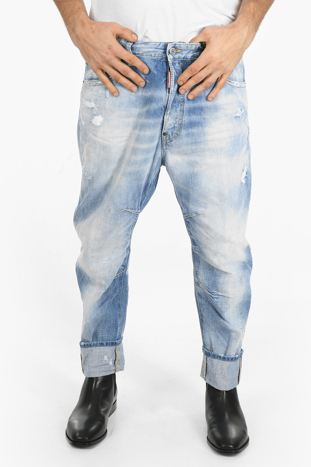 Dsquared2 Dropped Crotch COMBAT Denims 17cm men - Glamood Outlet