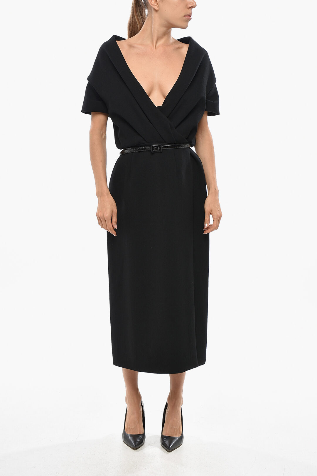 Dior Dropped-Shoulder Dress with Wrap Design and Belt women - Glamood ...