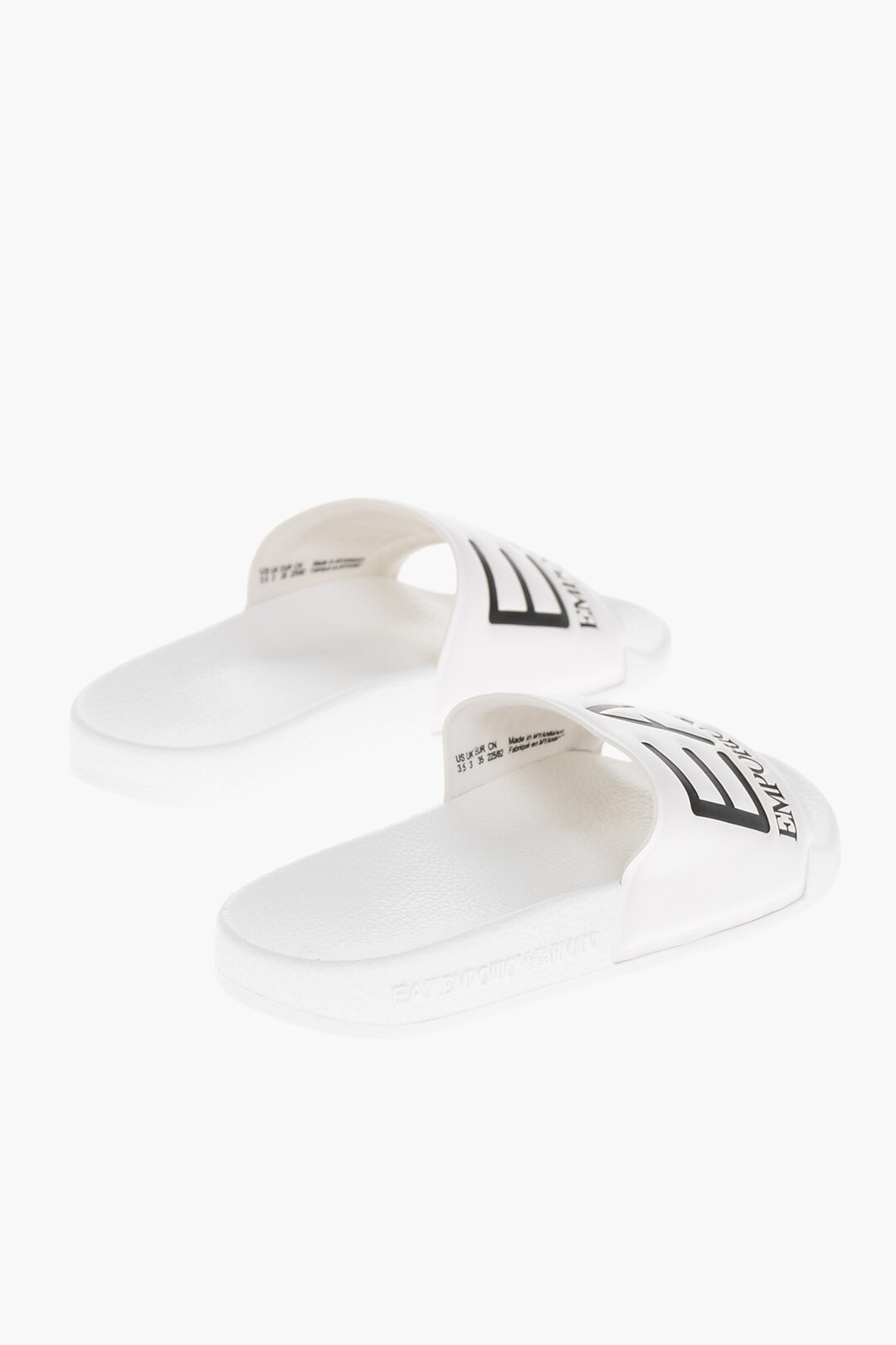 Armani EA7 EMPORIO Rubber Slides with Contrasting Logo unisex men women ...