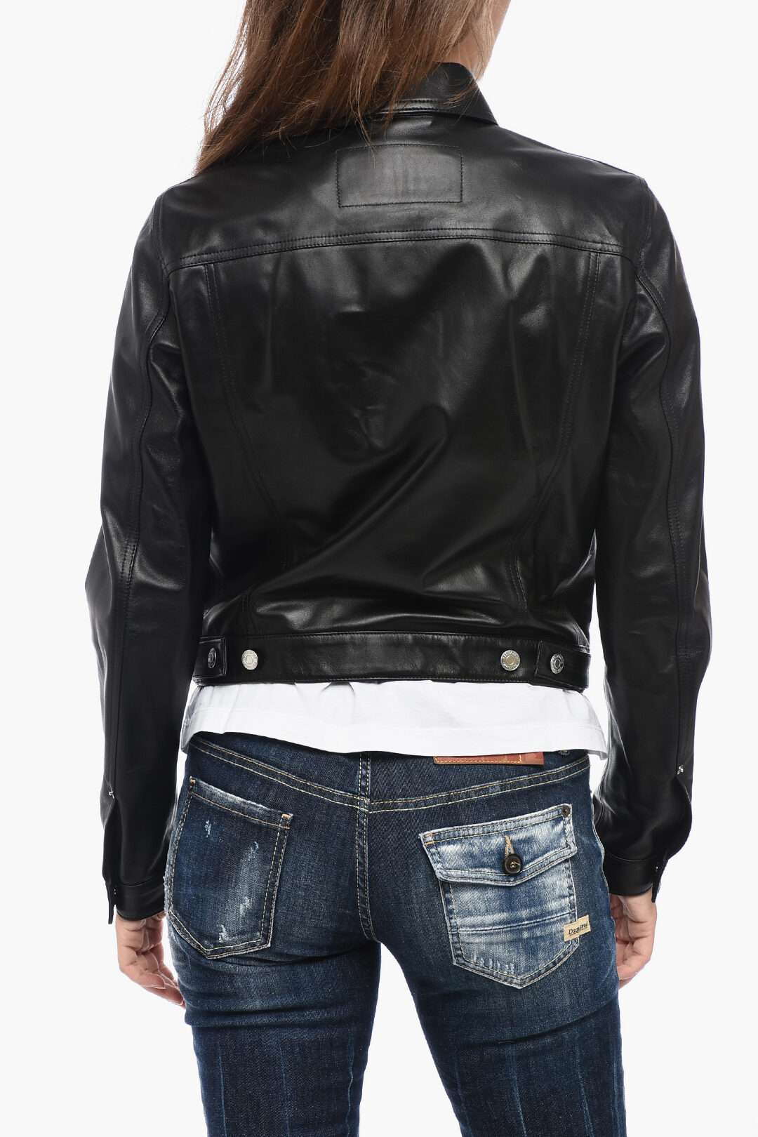 Dsquared2 Eco-leather Cropped Fit Overshirt women - Glamood Outlet