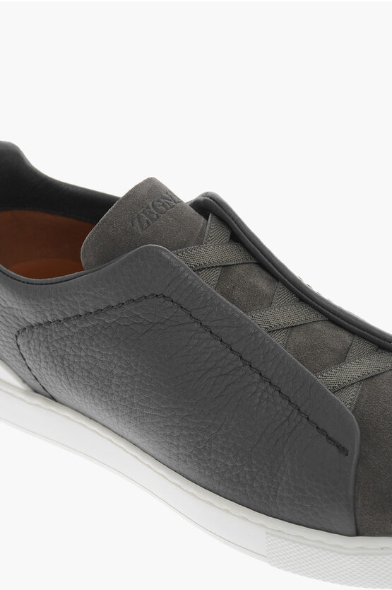 Ermenegildo Zegna Elastic Lace-up TRIPLE STITCH Leather and Suede ...