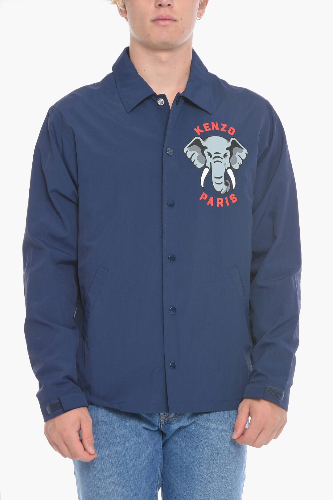 Kenzo ELEPHANT Coach Jacket with Graphic Print men - Glamood Outlet