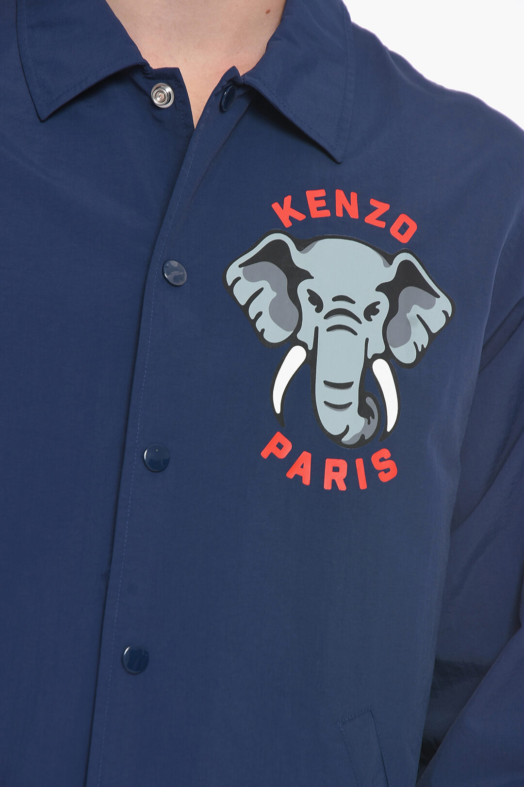 Kenzo ELEPHANT Coach Jacket with Graphic Print men - Glamood Outlet