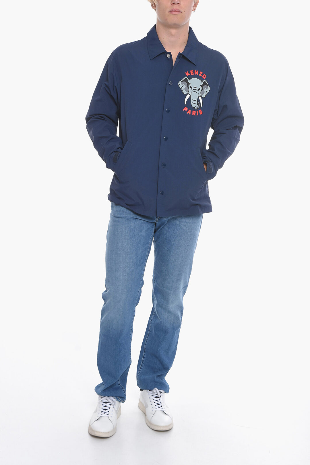 Kenzo ELEPHANT Coach Jacket with Graphic Print men - Glamood Outlet