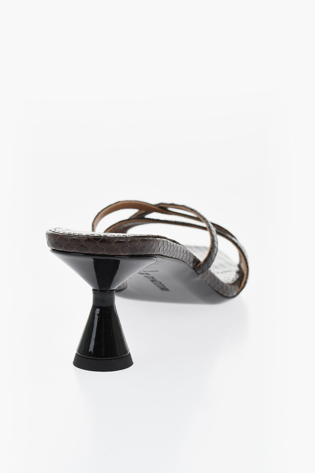 D'Accori Embossed Leather LUST Mules with Python Finish 5cm women ...