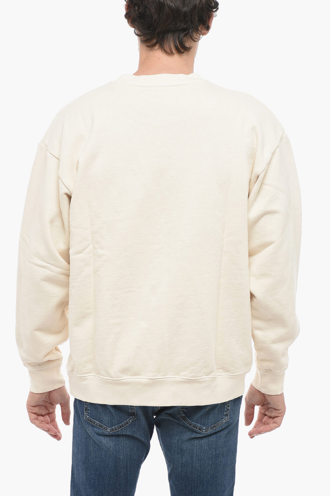 Market Embossed Logo Cotton Crew-neck Sweatshirt men - Glamood Outlet