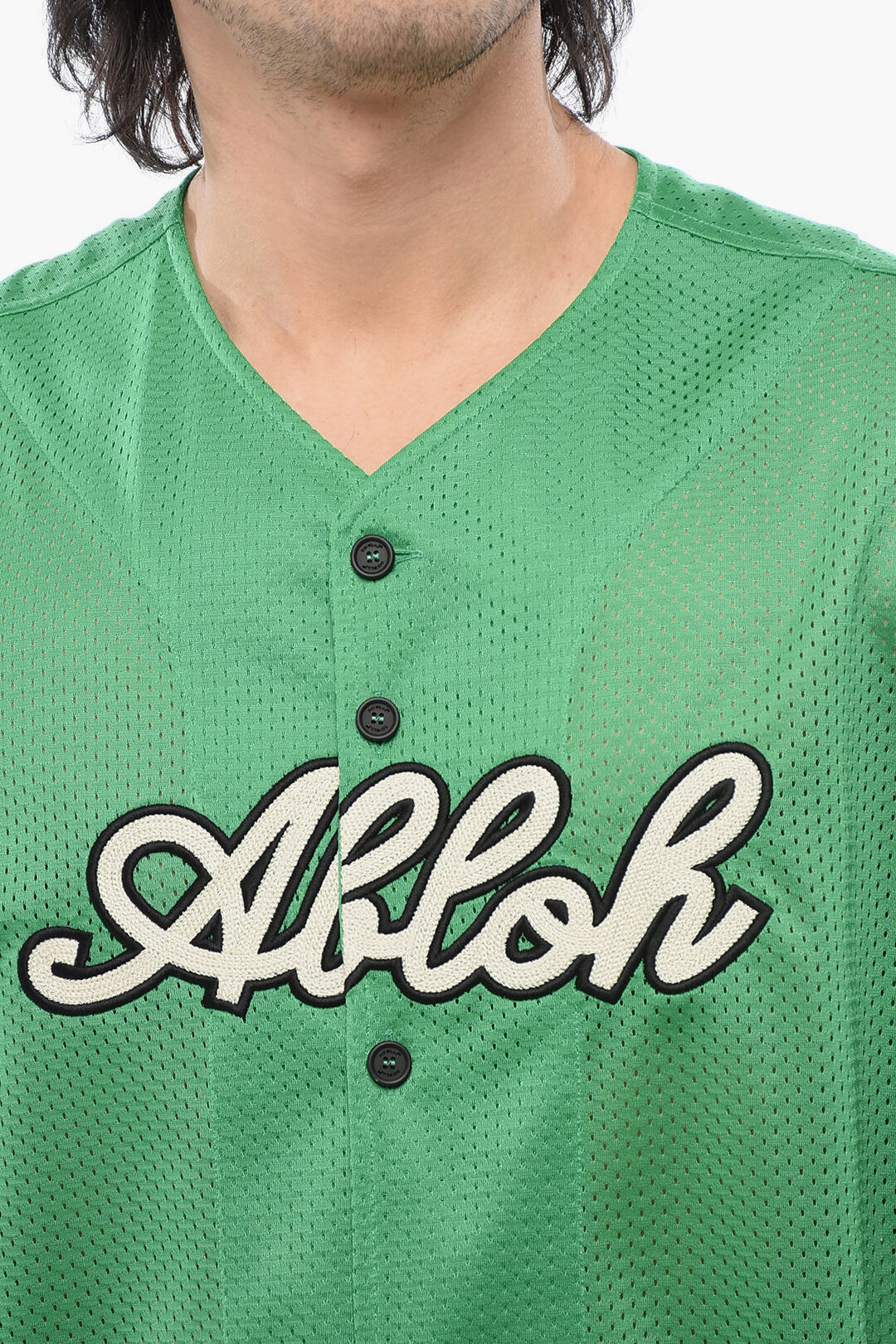 Off-White Embroidered Baseball Mesh T-Shirt men - Glamood Outlet