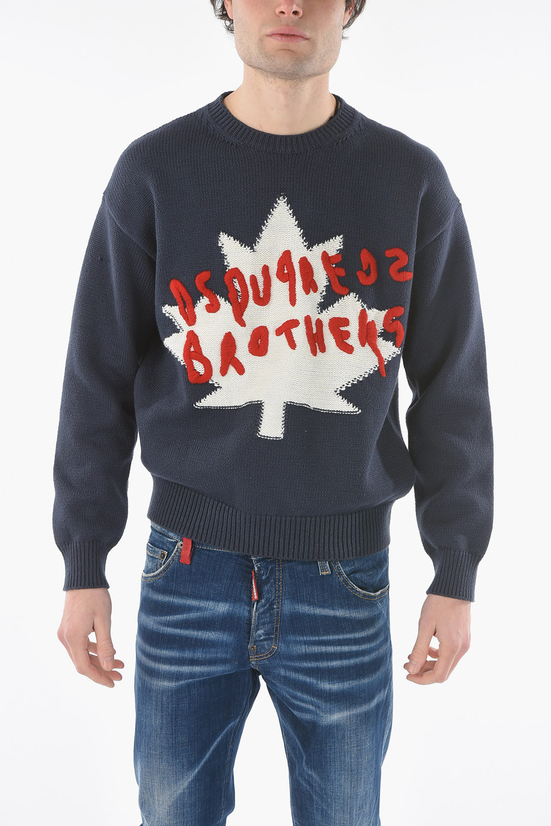 Dsquared2 Embroidered Crewneck Sweater men - Glamood Outlet