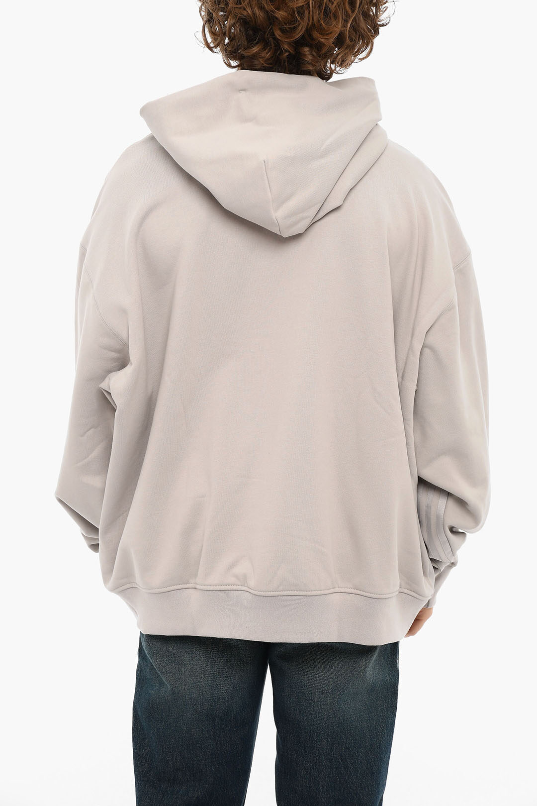 Adidas Embroidered Logo Brushed Cotton Hoodie With Drawstrings men ...