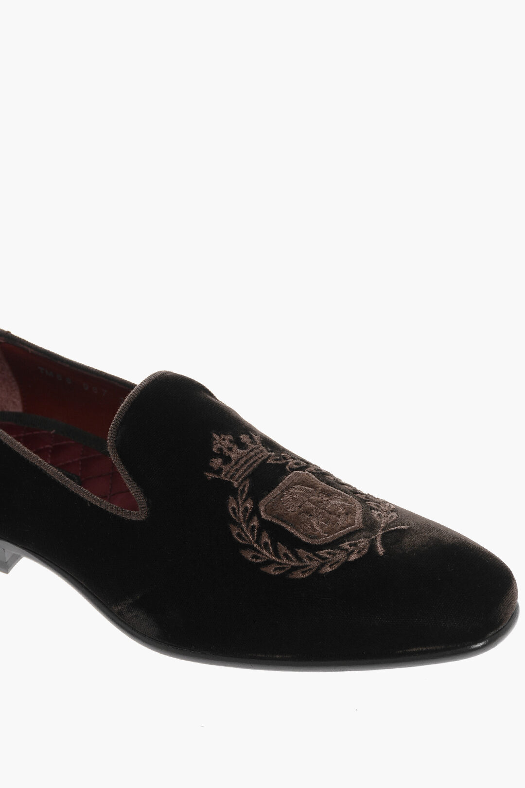 Corneliani Embroidered Logo EMBLEM Velour Loafers men - Glamood Outlet