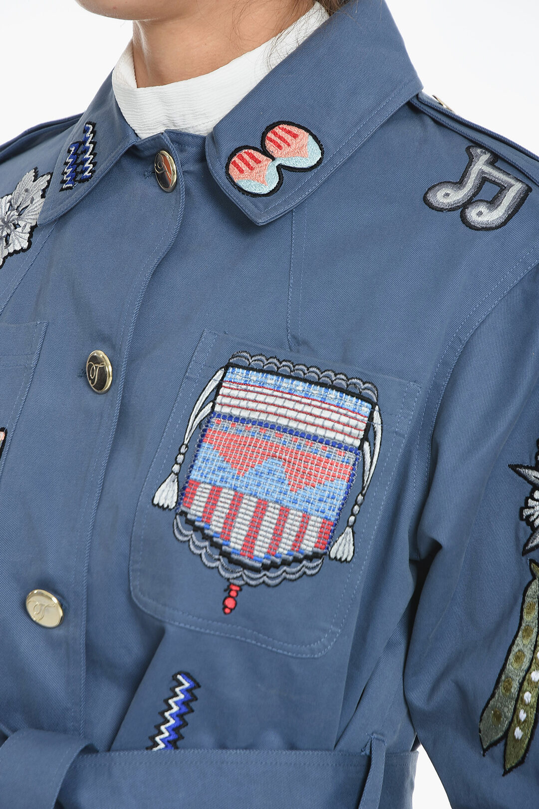 Temperley London Embroidered SUNDANCE Utility Overshirt with Belt women ...