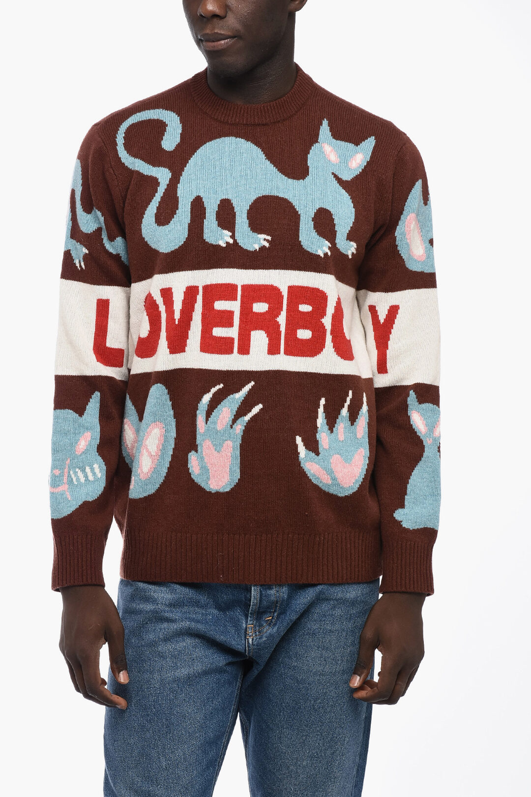 Charles Jeffrey Loverboy Embroidered Wool Blend Crew-neck Sweater men ...