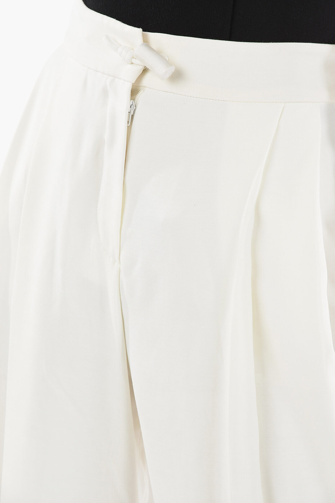 Armani EMPORIO ICON Loose-fitting Double-pleated Pants with Rolled-up ...