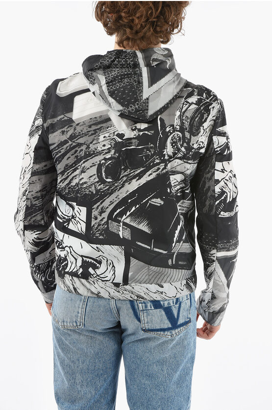 Armani EMPORIO RACING Hooded Printed Windbreaker men - Glamood Outlet