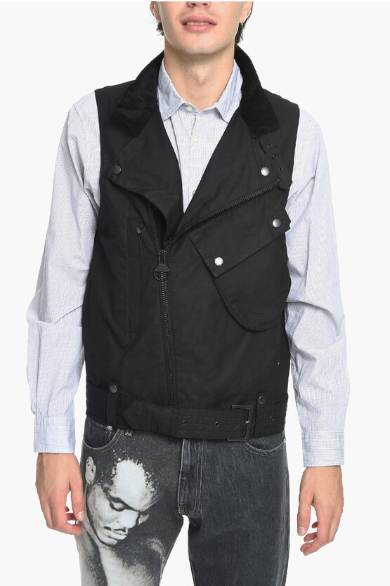 Barbour ENGINEERED GARMENTS Sleeveless Biker Jacket with Belt men ...