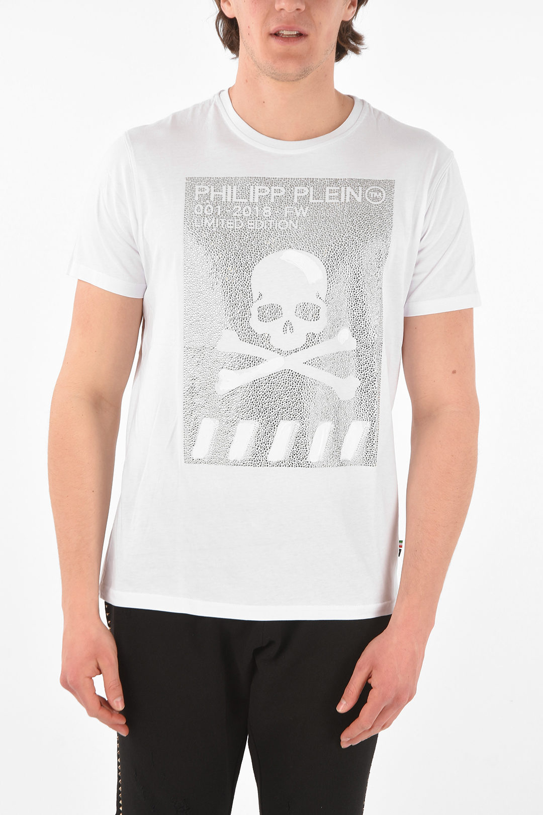 Philipp Plein EST.1978 T-Shirt Girocollo con strass uomo - Glamood Outlet
