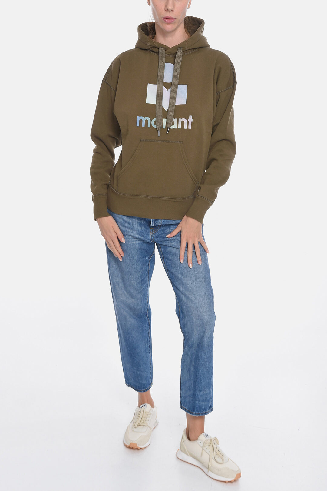 Isabel Marant ETOILE Fleeced-cotton MANSEL Hoodie with Flocked Logo ...