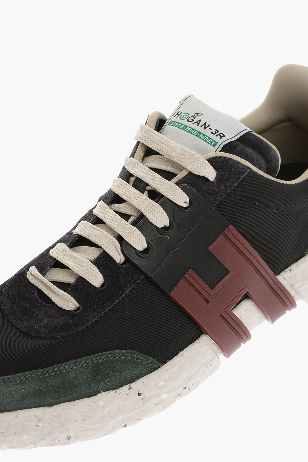 Hogan Fabric and Suede 3R Low-Top Sneakers with Monogram Application ...