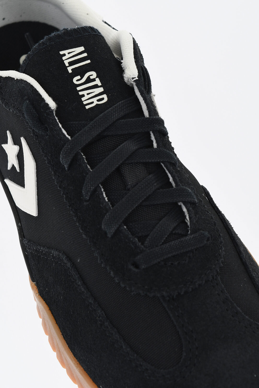 Converse Fabric and Suede STAR TRAINER Low-Top Sneakers with Contrast ...