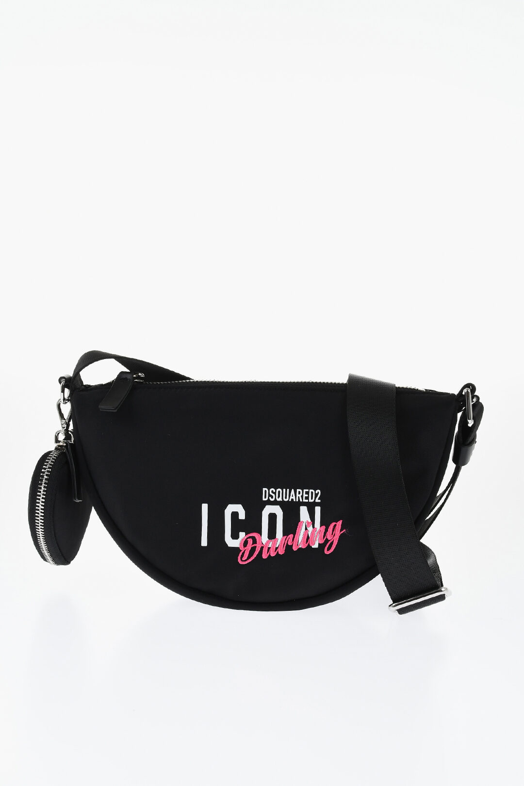 Dsquared2 Fabric ICON Shoulder Bag with Heart-Shaped Pendant women ...