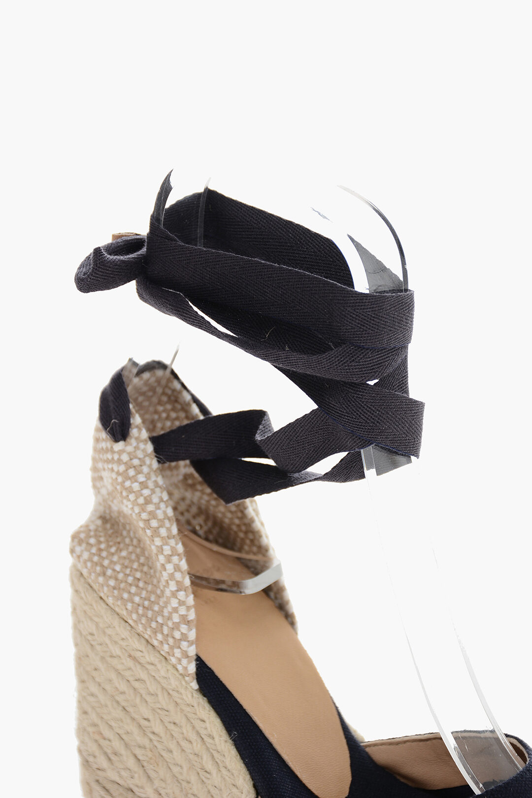 Castaner Fabric T.090 CARINA Lace-Up Espadrillas with Juta Wedge 9,5cm ...