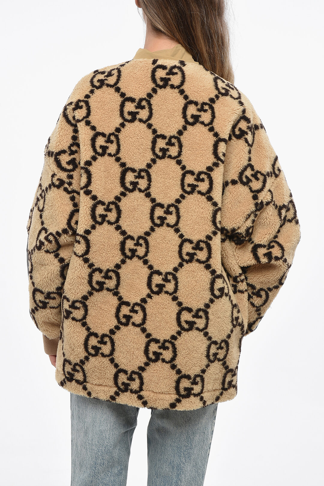 Gucci Faux Fur Logoed Jacket with Nylon Details women - Glamood Outlet