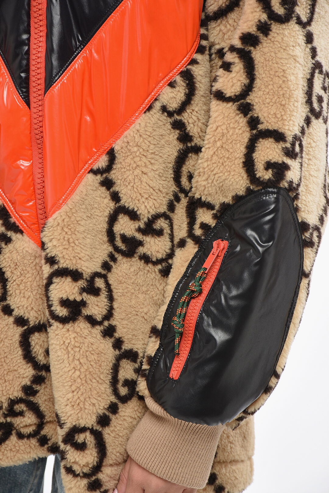 Gucci Faux Fur Logoed Jacket with Nylon Details women - Glamood Outlet