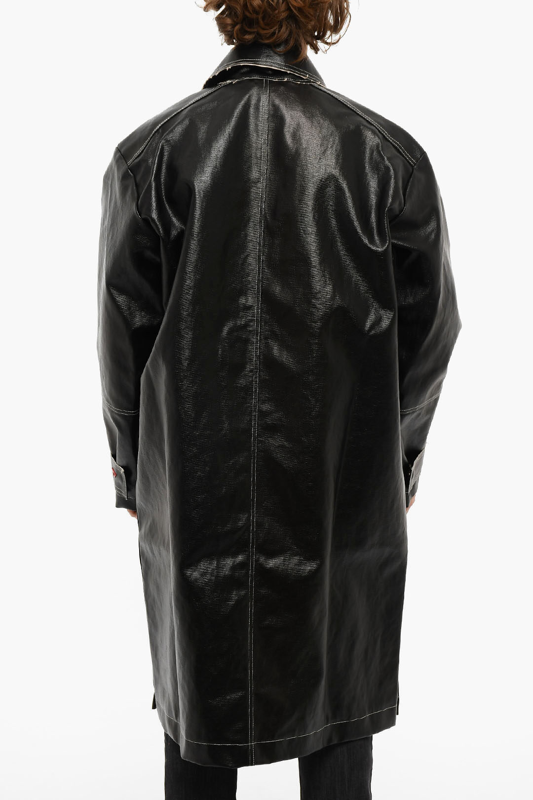 Diesel Faux-leather J-FIRE Parka with Contrasting Stitchings men ...