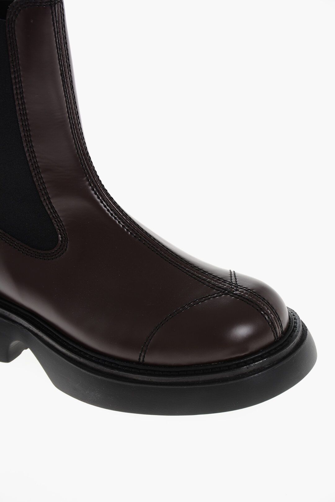 Ganni Faux Leather Two Tone EVERYDAY Chelsea Boots women - Glamood Outlet