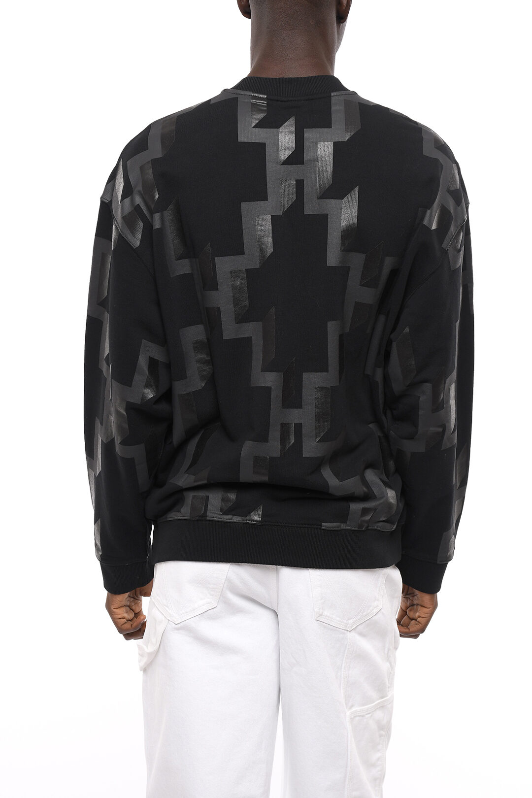 Marcelo Burlon Felpa Girocollo ALL OVER CROSS in Cotone Garzato uomo ... Marcelo Burlon Felpa Girocollo ALL OVER CROSS in Cotone Garzato uomo ...