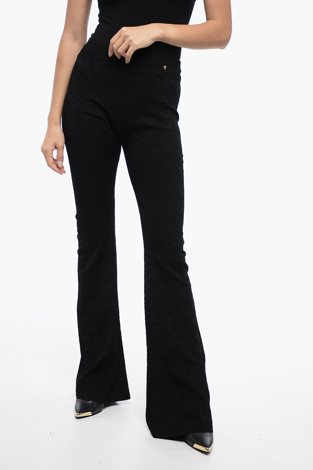Versace Flared-Fit-Hose aus Jacquardstoff damen - Glamood Outlet