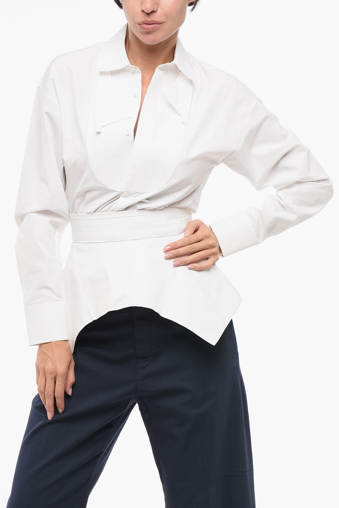 Dsquared2 Flared Shirt with Hidden Button Placket women - Glamood Outlet