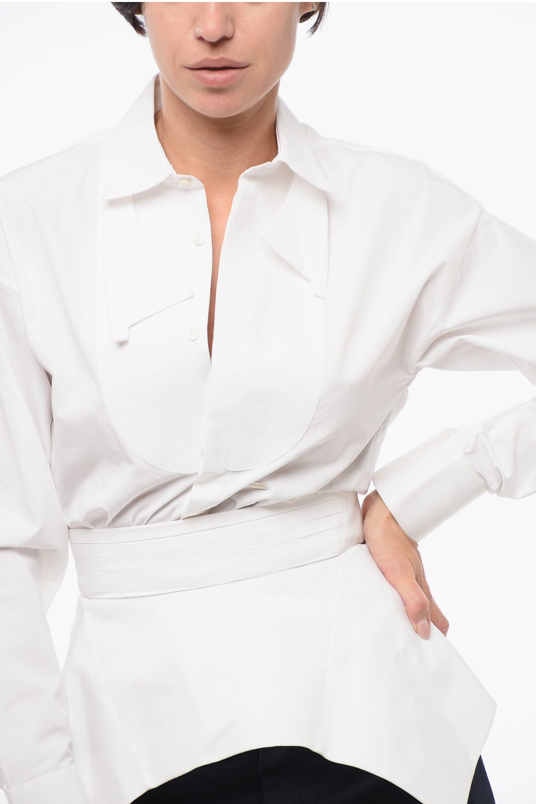 Dsquared2 Flared Shirt with Hidden Button Placket women - Glamood Outlet