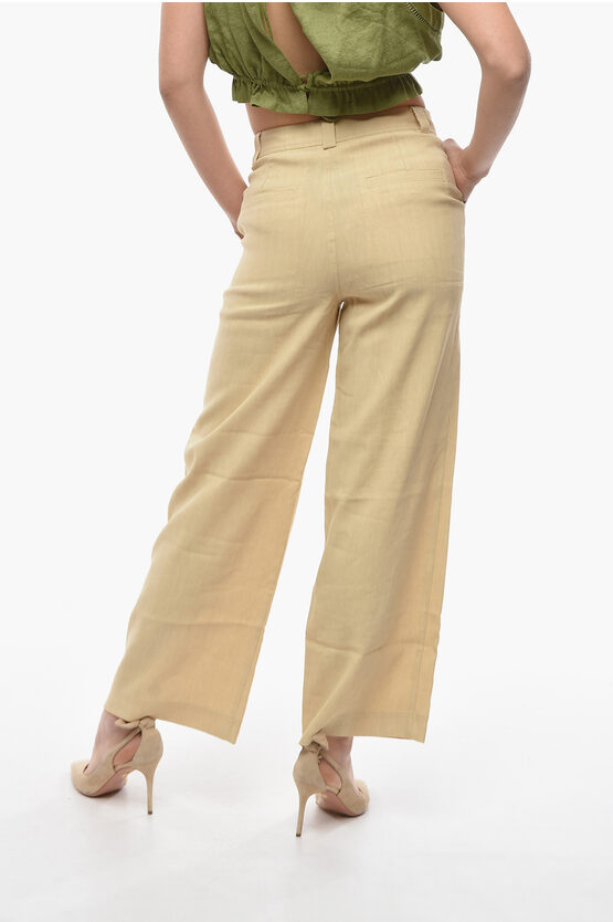Rodebjer Flax Blend RODEBJER ANNIE Pants with Belt Loops women ...