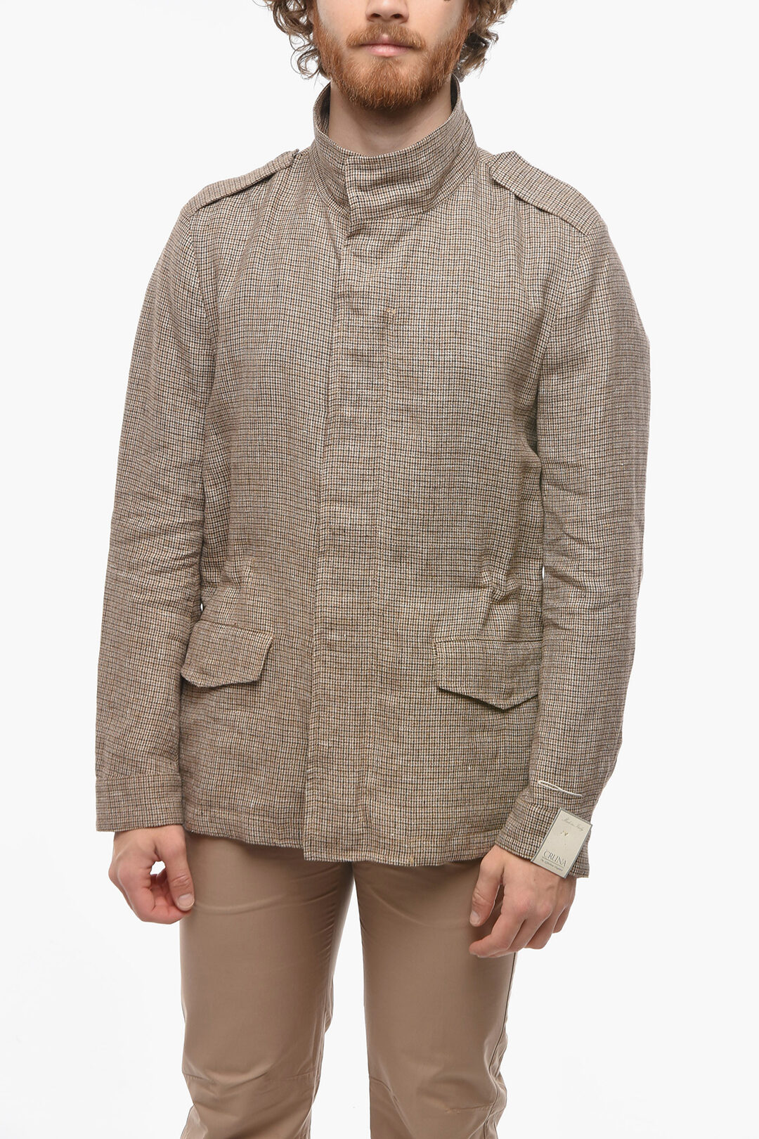 Cruna Flax SAIGON Jacket with Hidden Closure men - Glamood Outlet