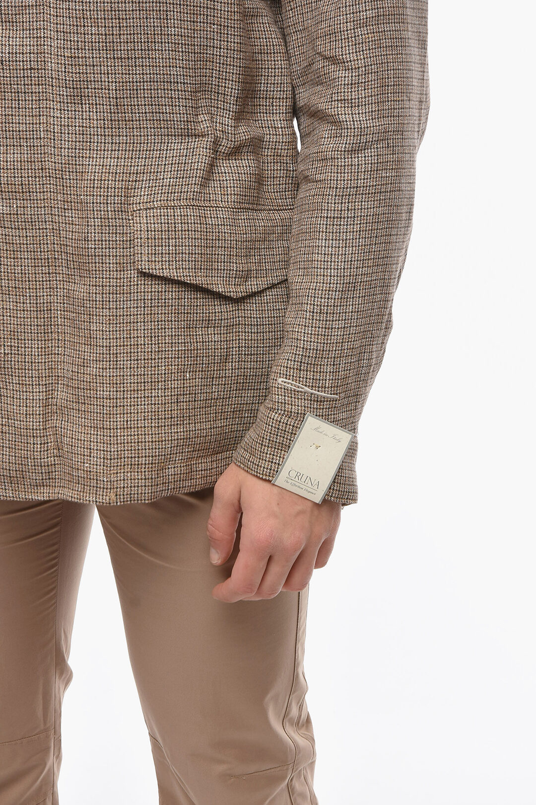 Cruna Flax SAIGON Jacket with Hidden Closure men - Glamood Outlet