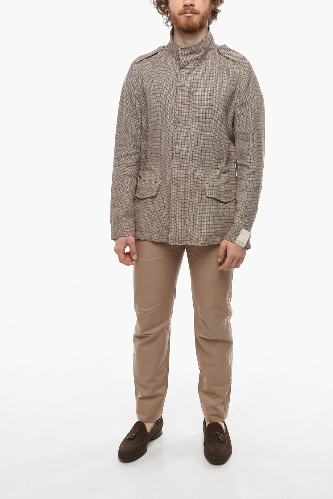 Cruna Flax SAIGON Jacket with Hidden Closure men - Glamood Outlet