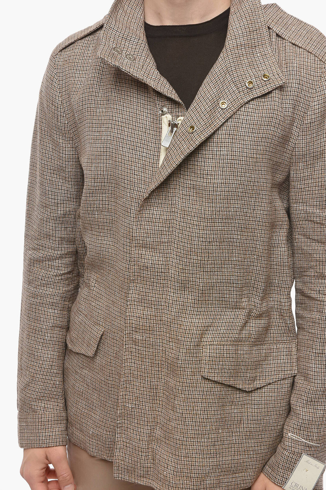 Cruna Flax SAIGON Jacket with Hidden Closure men - Glamood Outlet