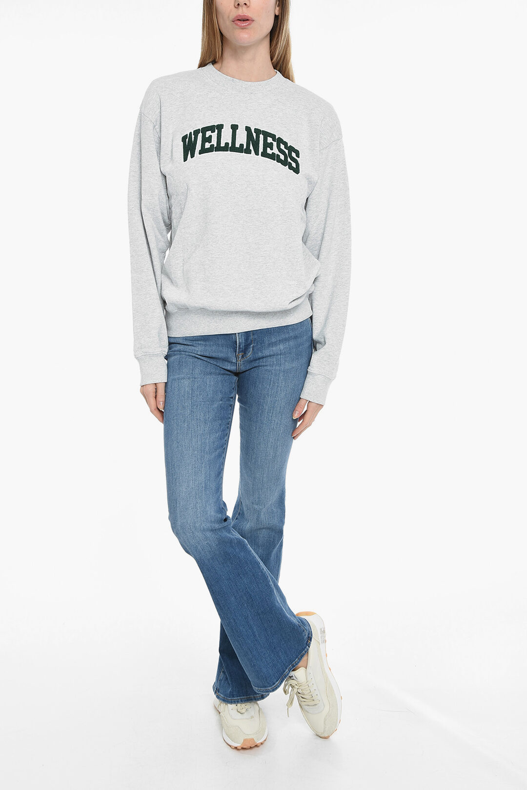 Sporty & Rich Fleeced-Cotton Crew-Neck Sweatshirt with Embossed ...