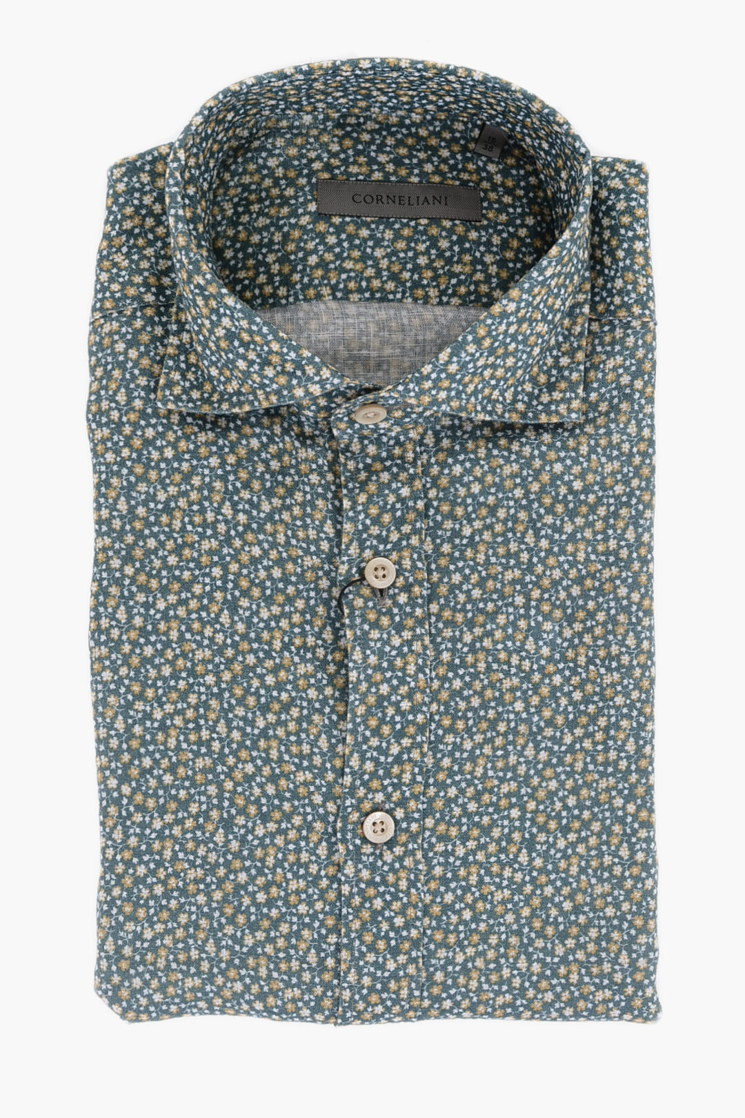 Corneliani Floral Patterned Linen Shirt men - Glamood Outlet