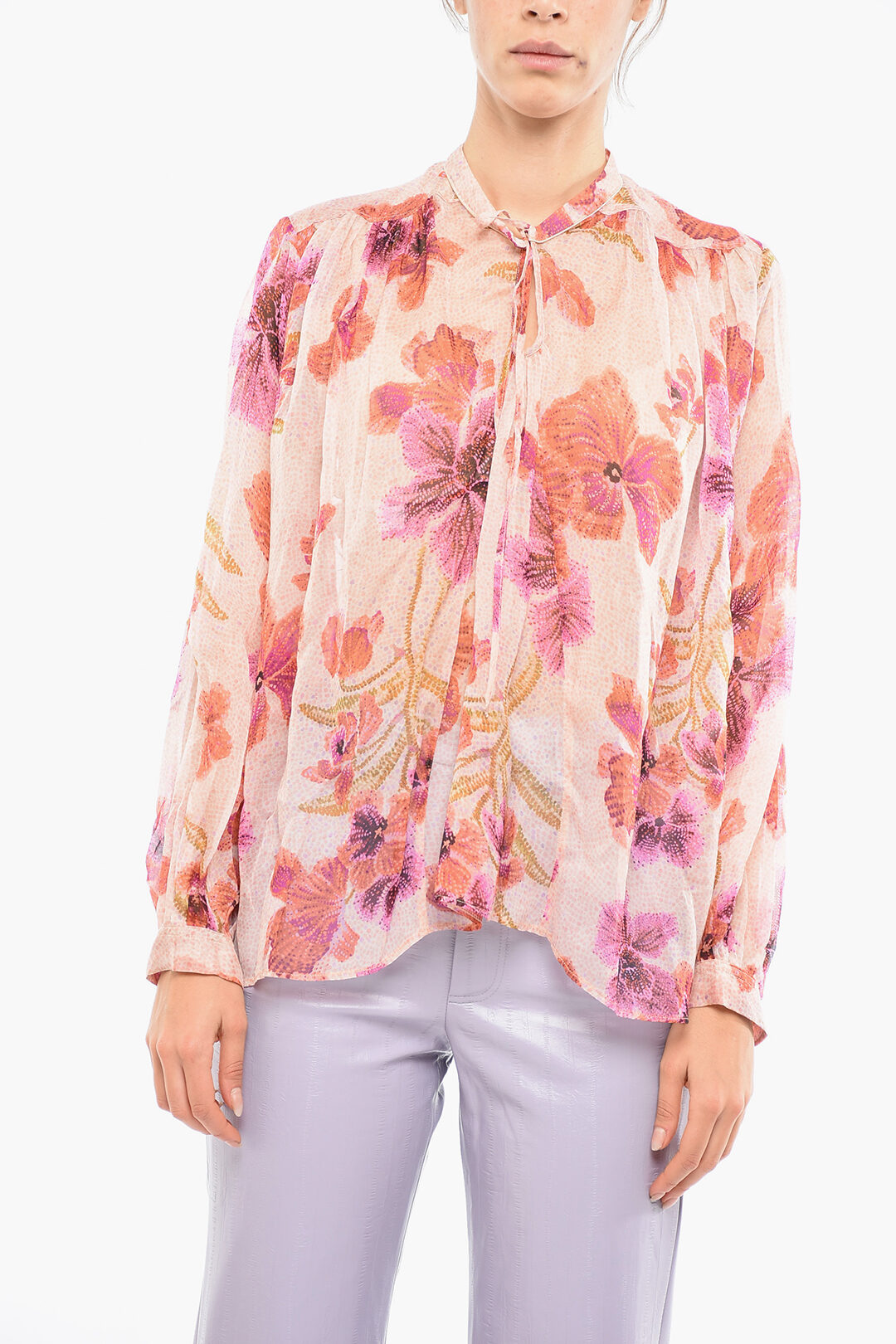 Forte_Forte Floral Patterned Silk Blouse women - Glamood Outlet