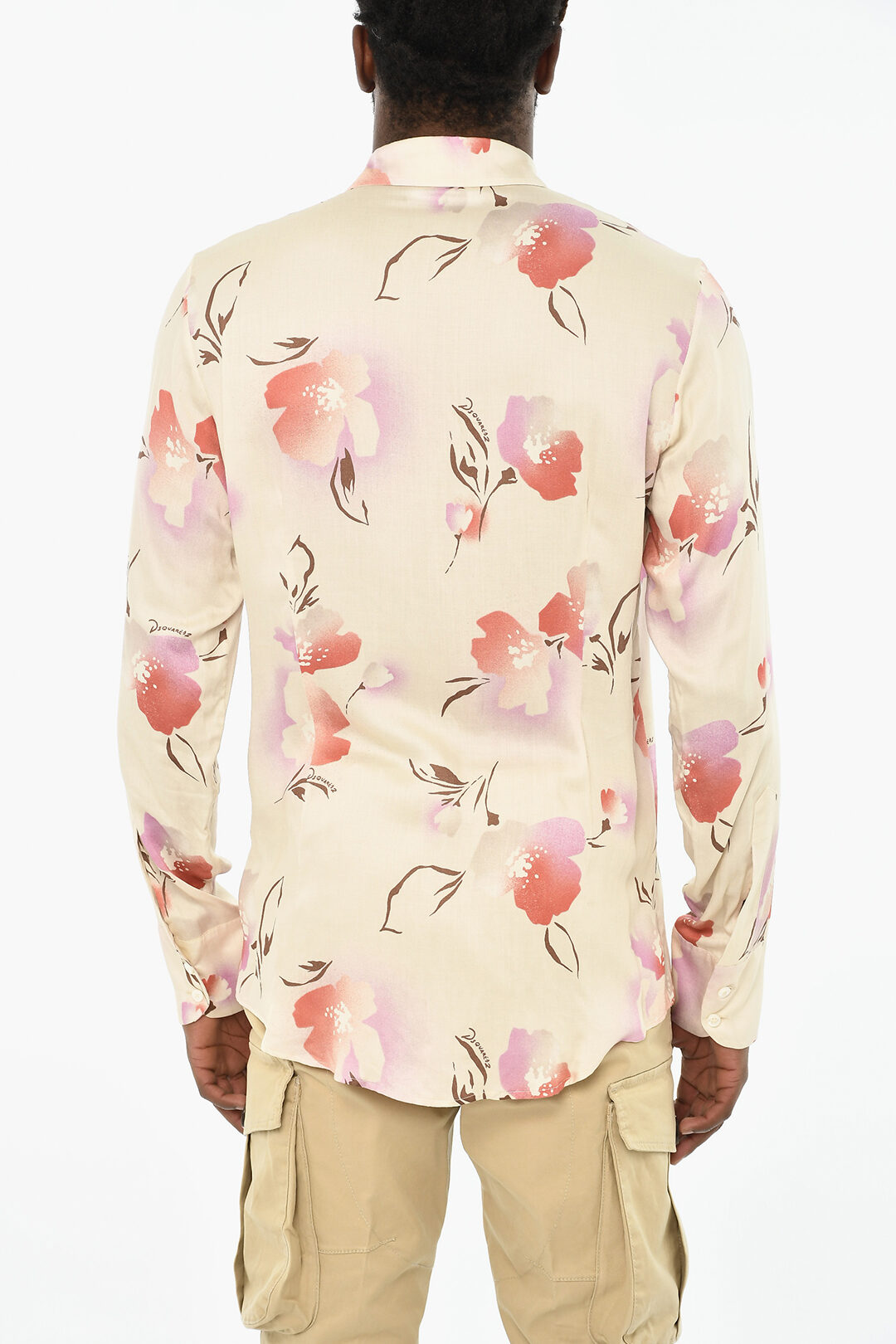 Dsquared2 Floral-Print Shirt with Hidden Button Placket men - Glamood ...