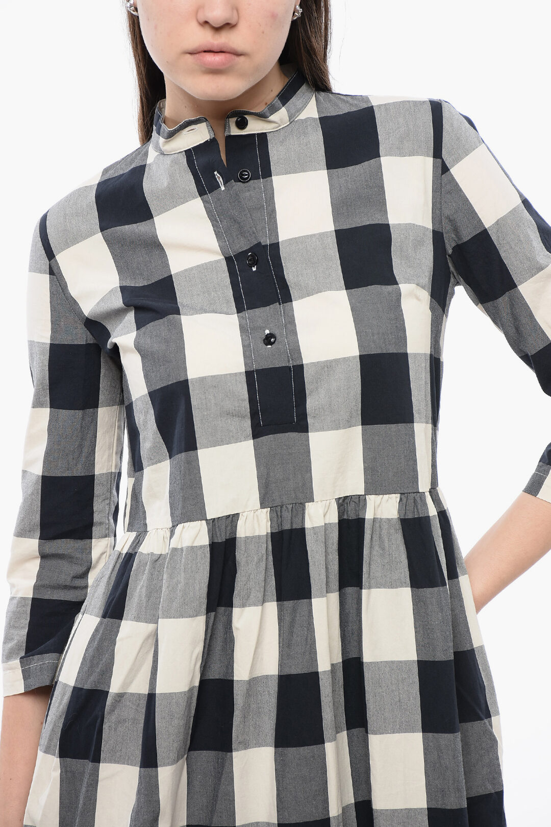 Woolrich Flounced Shirt Dress with Gingham Motif women - Glamood Outlet
