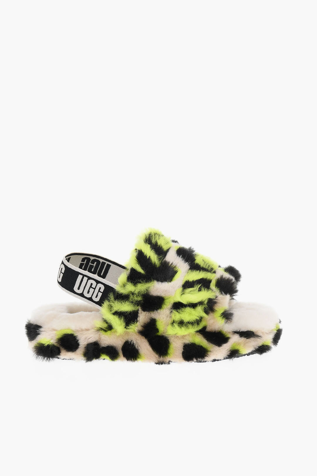 UGG Kids FLUFF YEAH Shearling Slides with Animalier Pattern girls ...