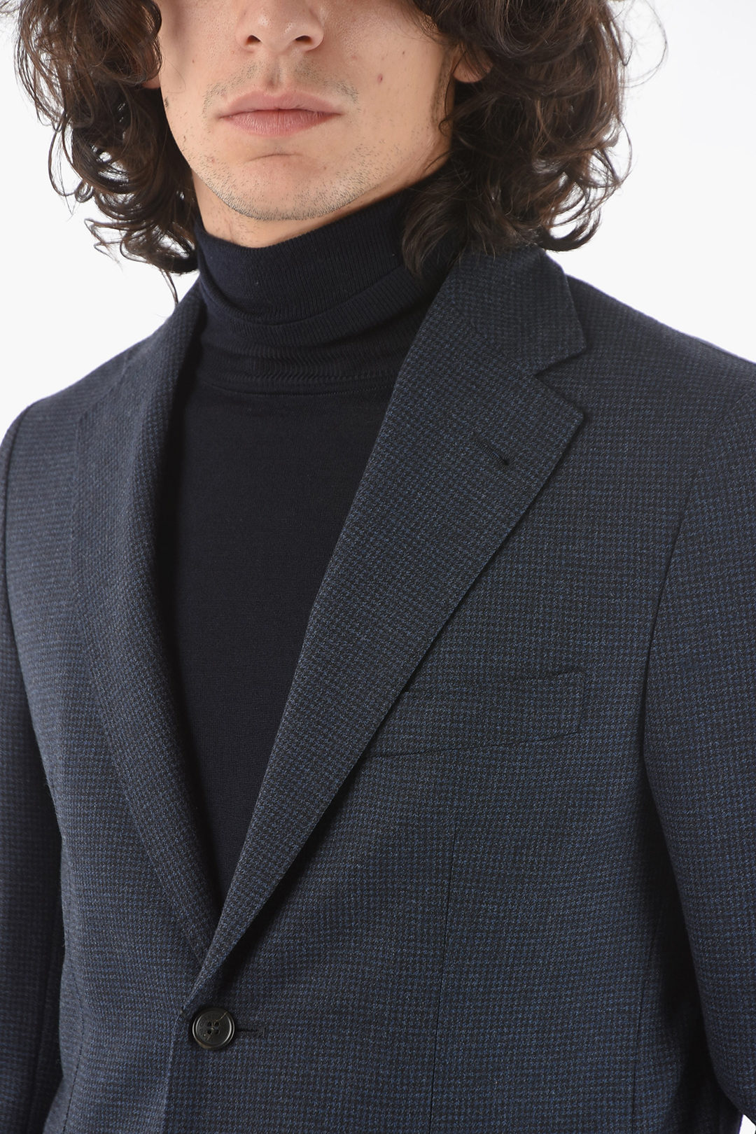 Corneliani Flush Pocket T PROJECT Pincheck Lined Blazer men - Glamood ...